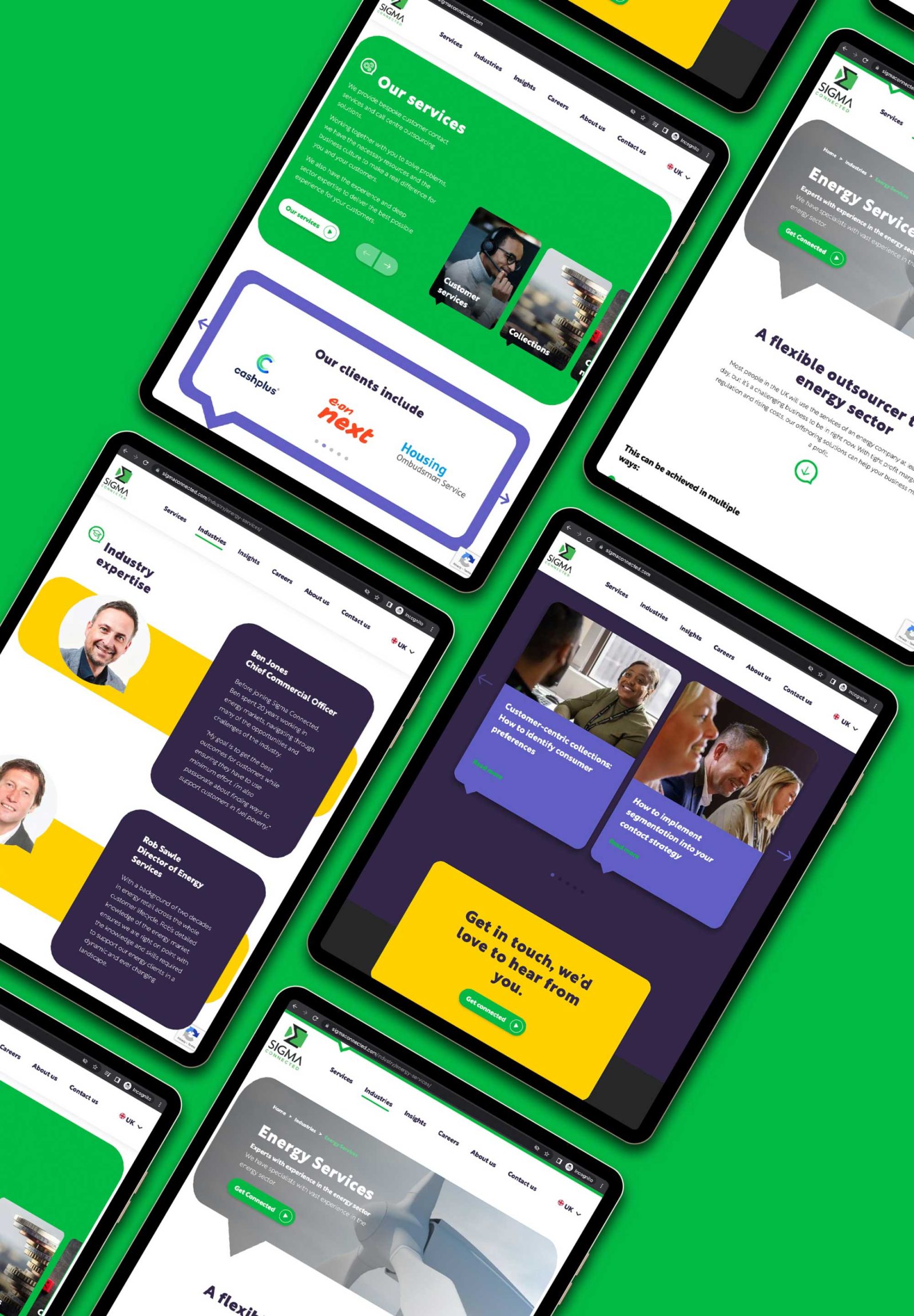 Work | Sigma Connected website design and build