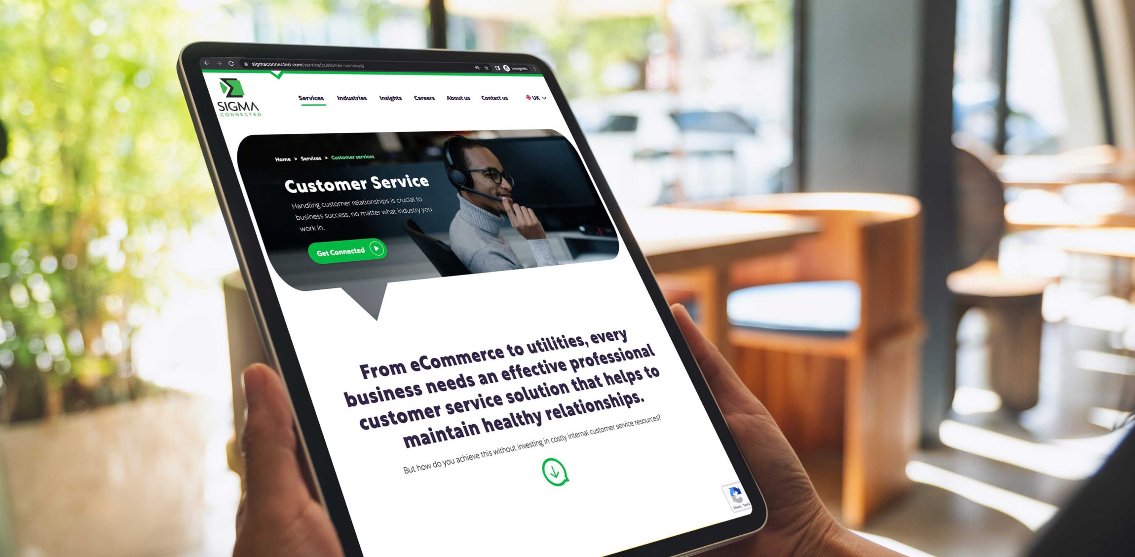 Work | Sigma Connected website design and build