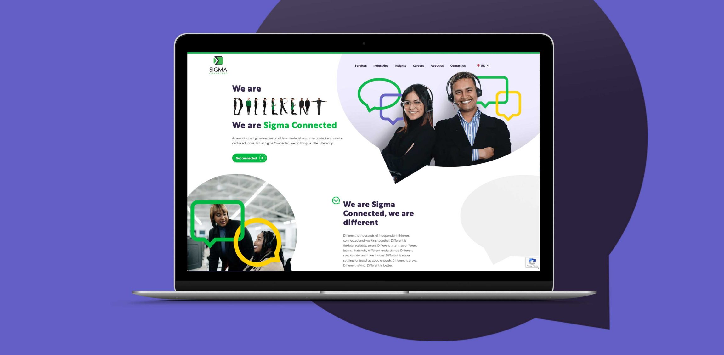Work | Sigma Connected website design and build