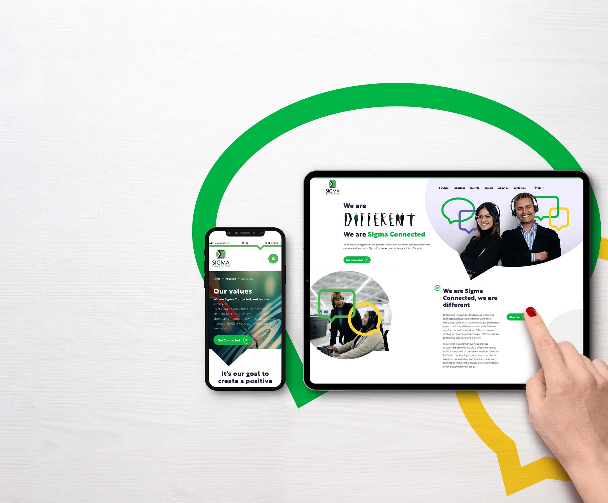 Work | Sigma Connected website design and build