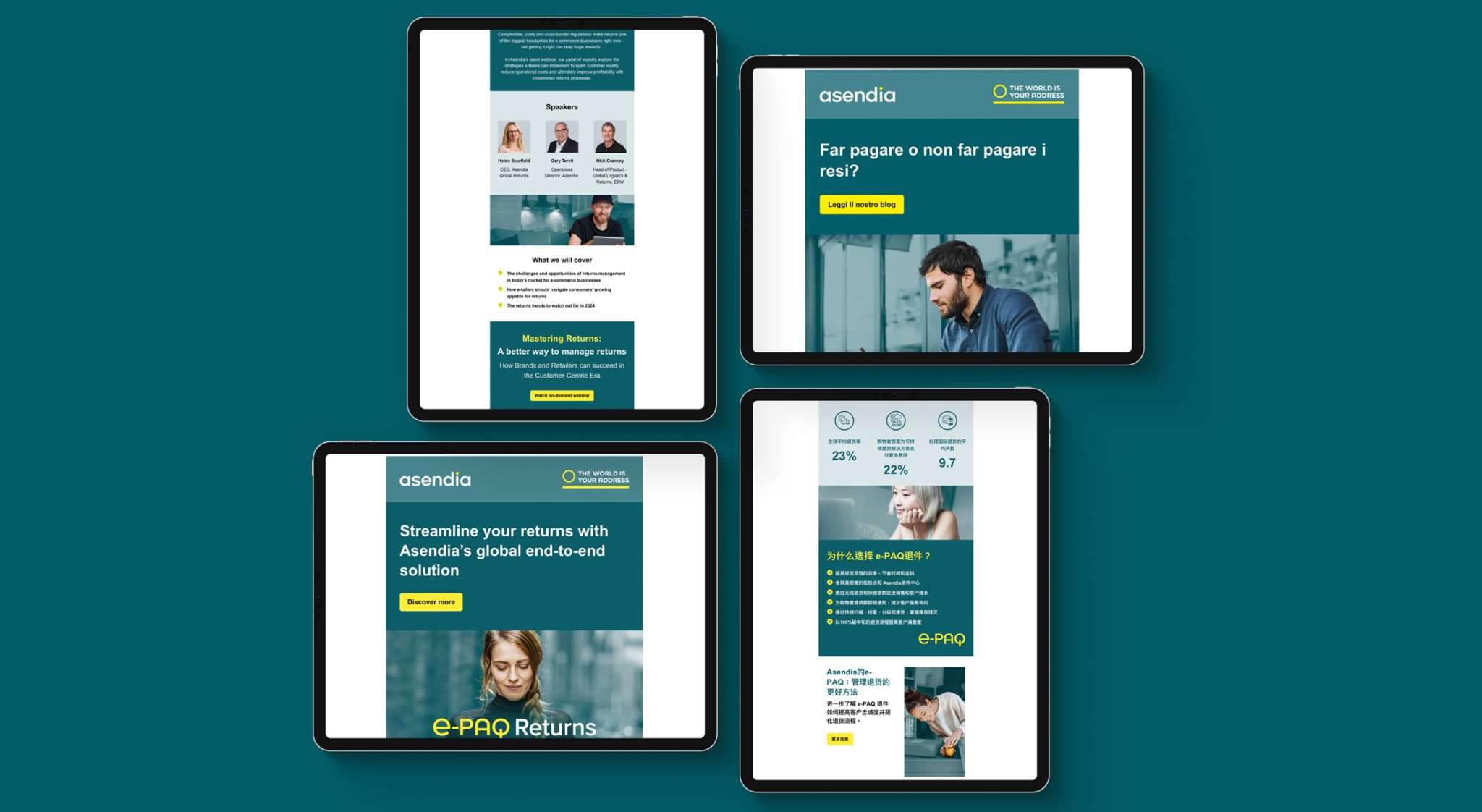 Work | Asendia | e-PAQ Returns Campaign